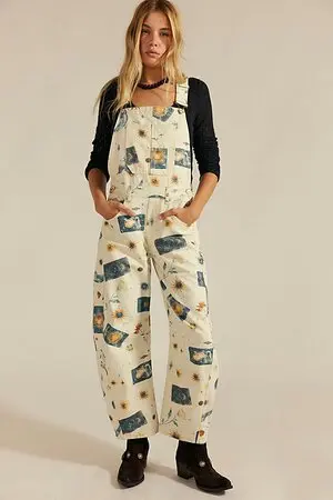 Free People We The Free Good Luck Printed Overalls - Tarot Convo