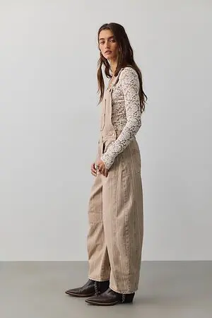 Free People We The Free Good Luck Printed Overalls