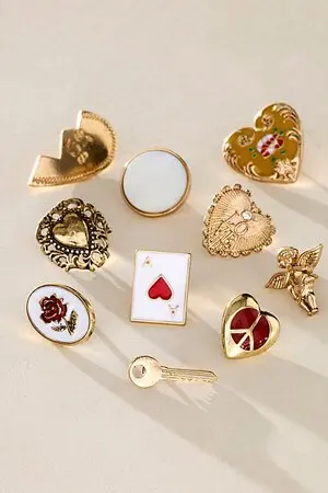 Free People Mixed Motif Pin Set - Candy