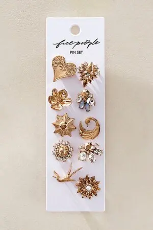 Free People Mixed Motif Pin Set - Nouveau