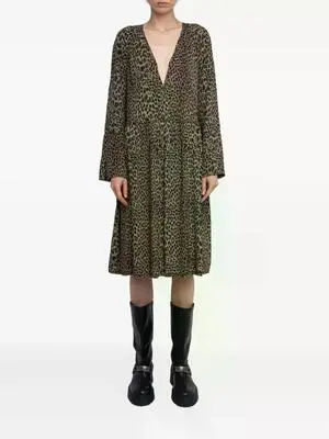 Zadig&Voltaire Rinas Leopard-print Mini Dress - Brown