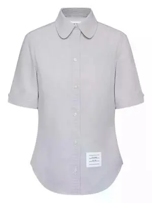 Thom Browne Oxford Short-sleeve Shirt - Grey