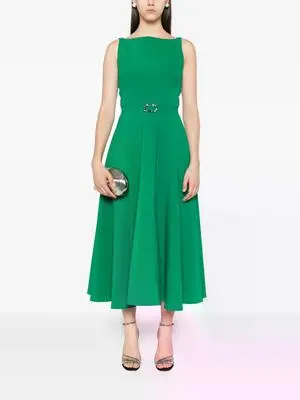 Safiyaa Square-neck Flared Midi Day Dress