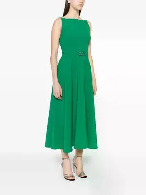 Safiyaa Square-neck Flared Midi Day Dress