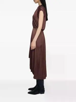 Zadig&Voltaire Randall V-neck Midi Dress - Brown
