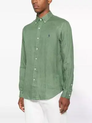 Polo Ralph Lauren Long-sleeve Linen Shirt - Green