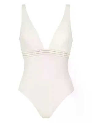 ERES Sillage Plunge-neck Swimsuit - White