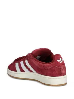 Adidas Campus 00s Three-stripe Suede Sneakers - Red
