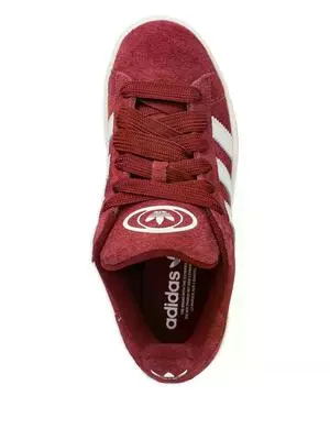 Adidas Campus 00s Three-stripe Suede Sneakers - Red