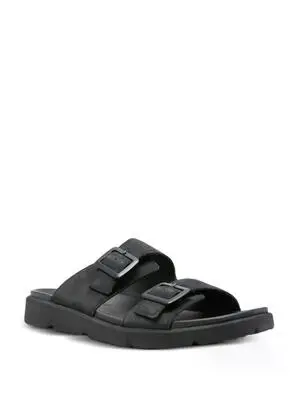 Geox Xand Double Buckle Leather Sandals