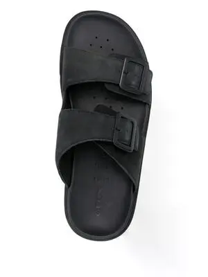 Geox Xand Double Buckle Leather Sandals