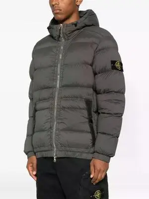 Stone Island Seamless Tunnel Hooded Puffer Jacket - Grey