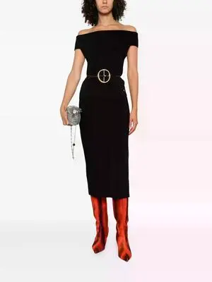 Norma Kamali Rear-vent Midi Skirt