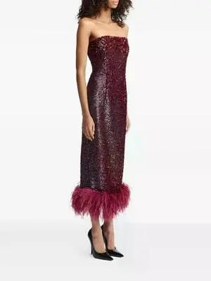 16Arlington Minelli Midi Dress - Red