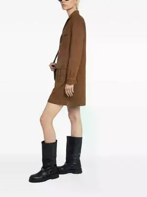 Zadig&Voltaire Remacha Lace-up Mini Dress - Brown