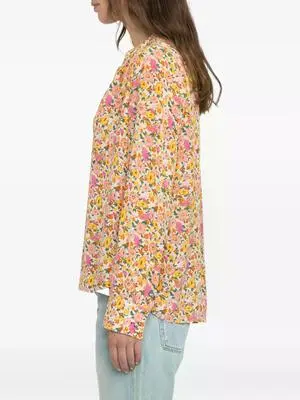 Zadig&Voltaire Tink Floral-print V-neck Tunic Top