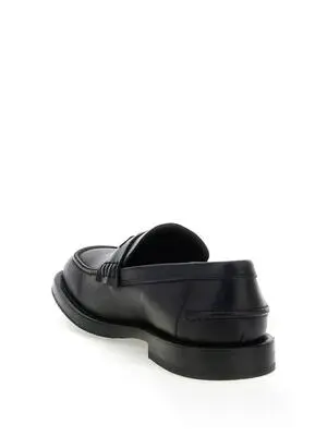 Moschino Coin-detail Leather Loafers