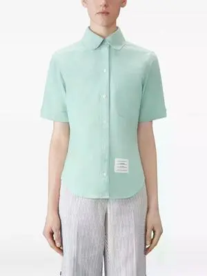 Thom Browne Oxford Round-collar Shirt - Blue