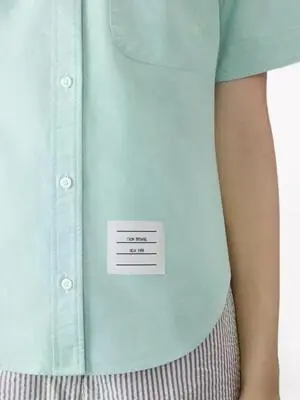 Thom Browne Oxford Round-collar Shirt - Blue