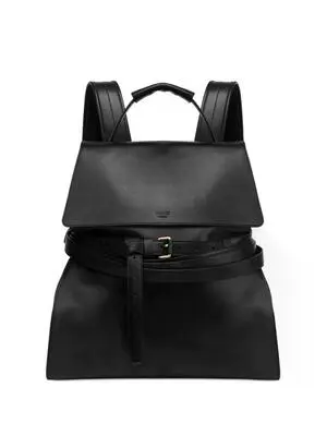Moschino Foldover Backpack - Black