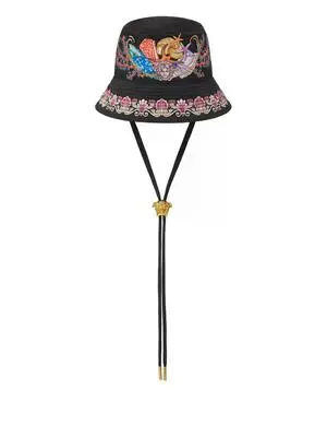 Versace Coral Theatre Bucket Hat - Black