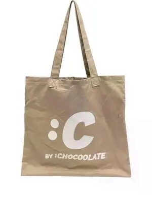 CHOCOOLATE Graphic Print Tote Bag - Neutrals