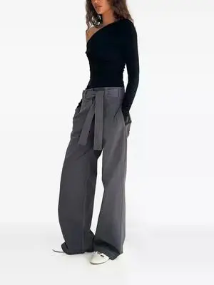 Paris Georgia Elemental Manahou Asymmetric Off-shoulder Top - Black