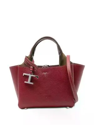 TOD'S Micro Leather Tote - Red