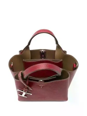 TOD'S Micro Leather Tote - Red