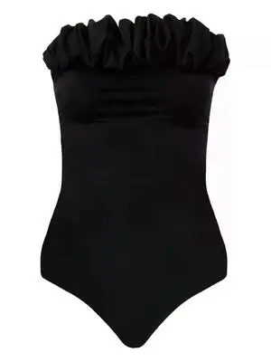 MAYGEL CORONEL Granita Ruffled-trim Swimsuit - Black