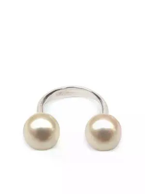 Saskia Diez Pearl Sling Ring - Silver