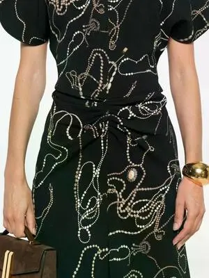 Victoria Beckham Printed Midi Dress