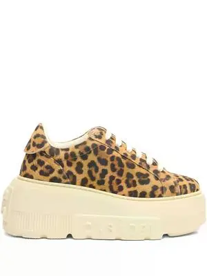 Casadei Malesia Nexus Leopard-print Platform Sneakers