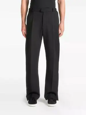 Manière De Voir Relaxed Fit Tailored Trousers With Button Cuffs - Black