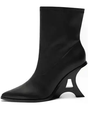 Manière De Voir Heeled Suede Boots - Black