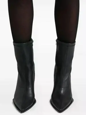 Manière De Voir Heeled Suede Boots - Black