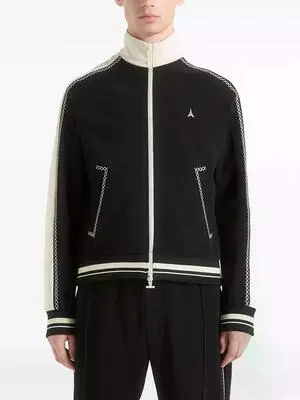 Manière De Voir Contrast-whipstitch Raglan Track Jacket