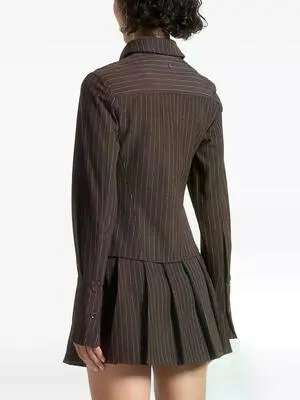 Manière De Voir Sonia Angled Pinstripe Shirt