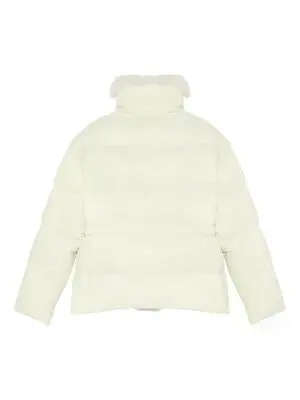 YVES SALOMON Leather-trim Puffer Jacket