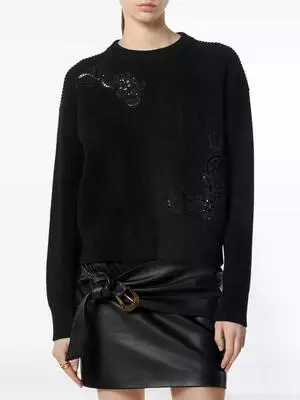 Versace Embroidered Detail Sweater