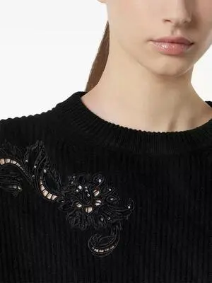 Versace Embroidered Detail Sweater