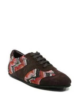 Missoni Patterned Suede Trainers