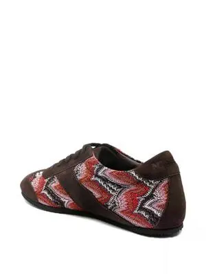 Missoni Patterned Suede Trainers