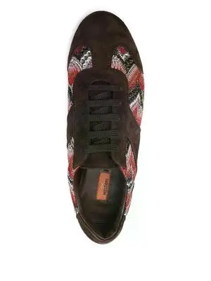 Missoni Patterned Suede Trainers