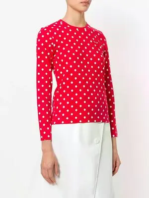 Play Comme Des Garcon Polka Dot Heart Logo T-shirt - 3 Red