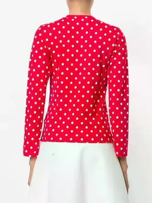 Play Comme Des Garcon Polka Dot Heart Logo T-shirt - 3 Red
