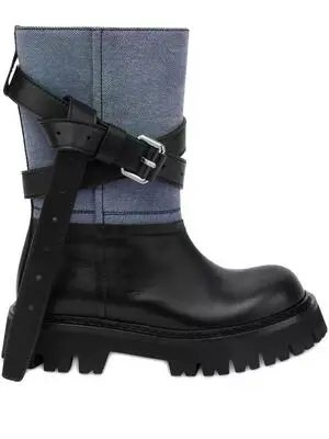 Moschino Buckle-strap Biker Boots