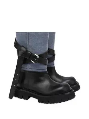 Moschino Buckle-strap Biker Boots