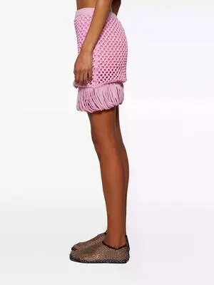 DIOTIMA Fringe Knitted Mini Skirt
