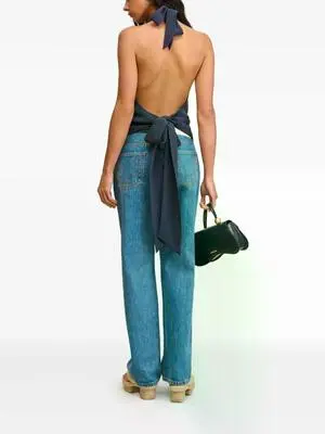 Cult Gaia Augusta Cowl-neck Top - Blue